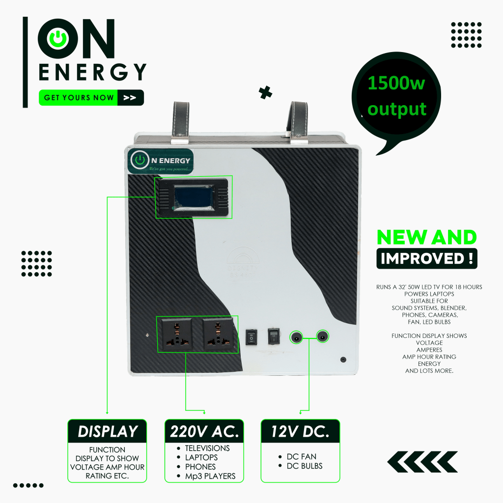 On-Energy 1000wh, 1500w Solar Generator
